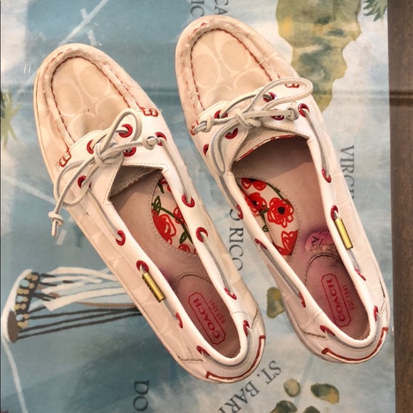 Coach | Shoes | Coach Nautical Boat Shoes | Poshmark